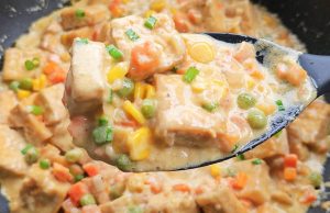 Creamy Tofu with Vegetable Recipe (A flavorful Plant Based Dish ...