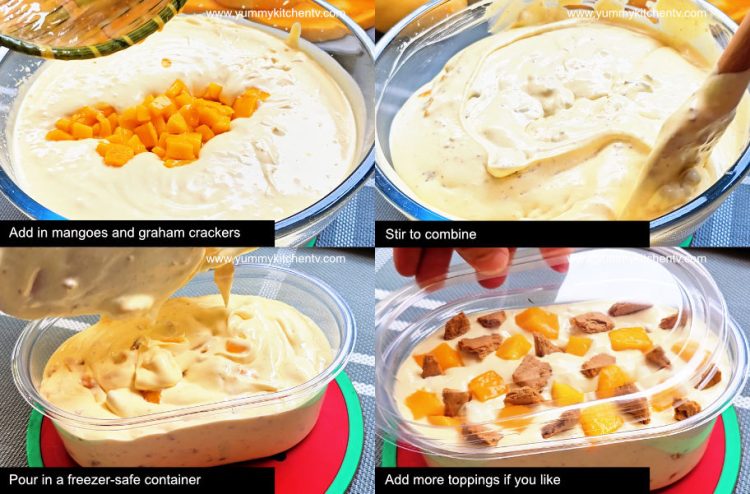 Mango Graham Ice Cream - A Creamy No-Bake with 4 ingredients - Yummy ...